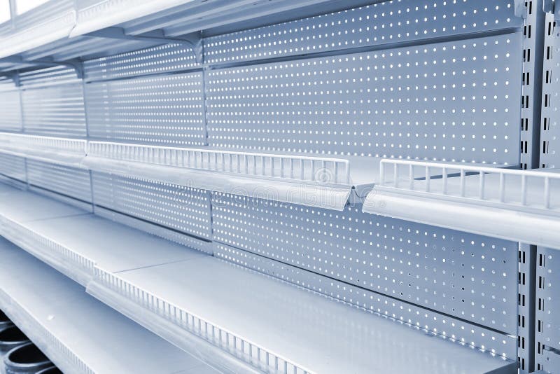 Empty supermarket aisle stock image. Image of customer - 55055675