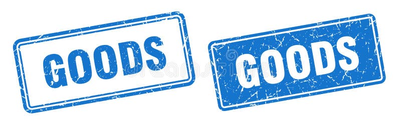Goods Stamp Set. Goods Square Grunge Sign Stock Vector - Illustration ...