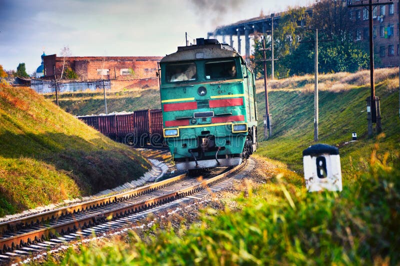 Goods train stock image. Image of coal, outdoors, powerful - 22075677