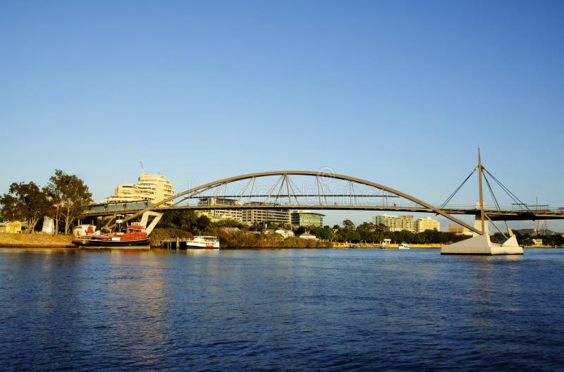 Goodwill Bridge Brisbane Australia Stock Image - Image of concrete ...