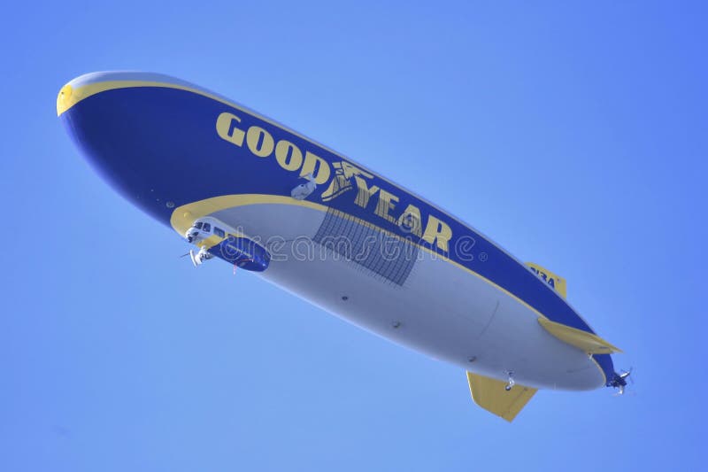 Goodyear blimp editorial image. Image of advertising - 173672780