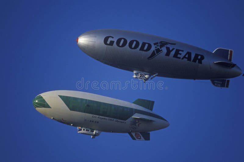 The Goodyear Blimp Over Los Angeles Editorial Stock Photo - Image of ...