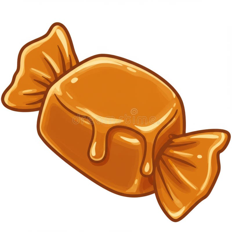 Gooey Caramel Candy Illustration Stock Illustration - Illustration of ...