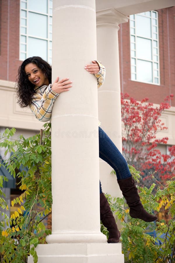 Goofing Around stock image. Image of curly, attractive - 9615685