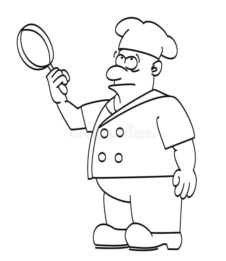 Goofy chef stock illustration. Illustration of cartoon - 4030951