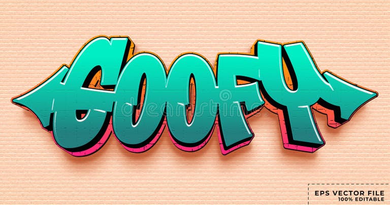 Goofy graffiti text effect stock vector. Illustration of cartoon ...