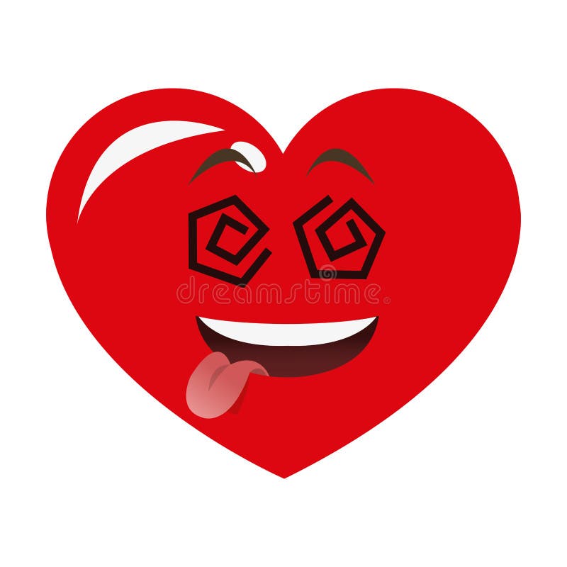 Goofy heart cartoon icon stock illustration. Illustration of clip ...