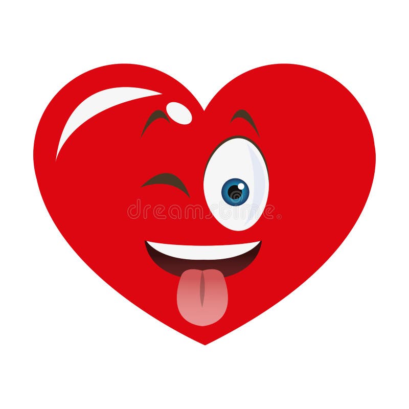 Goofy heart cartoon icon stock illustration. Illustration of clip ...