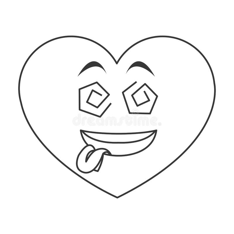 Goofy heart cartoon icon stock illustration. Illustration of clip ...