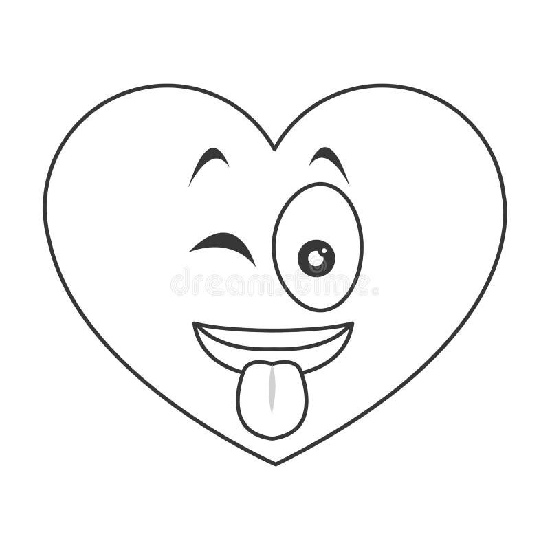 Goofy heart cartoon icon stock illustration. Illustration of cute ...