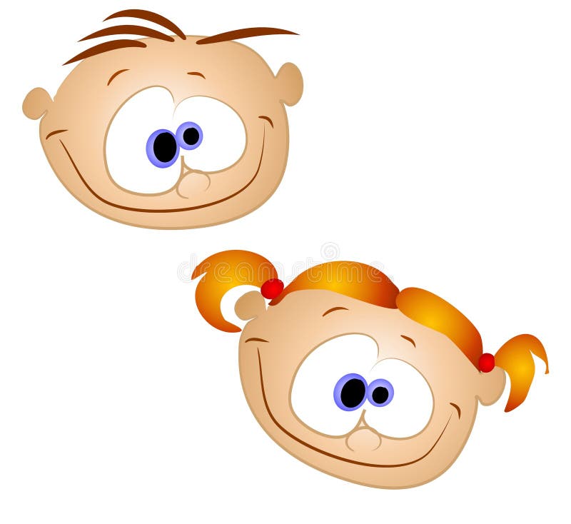 Goofy Looking Kids Smiling Royalty Free Stock Image - Image: 3234486