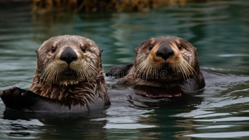 Playful Otters Stock Illustrations – 208 Playful Otters Stock ...