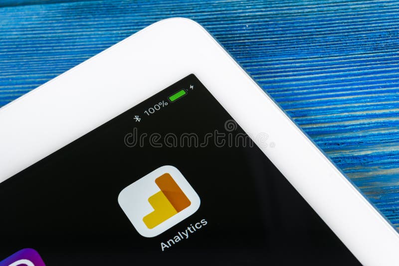 Google Analytics Application Icon on Apple IPad Pro Screen Close-up ...