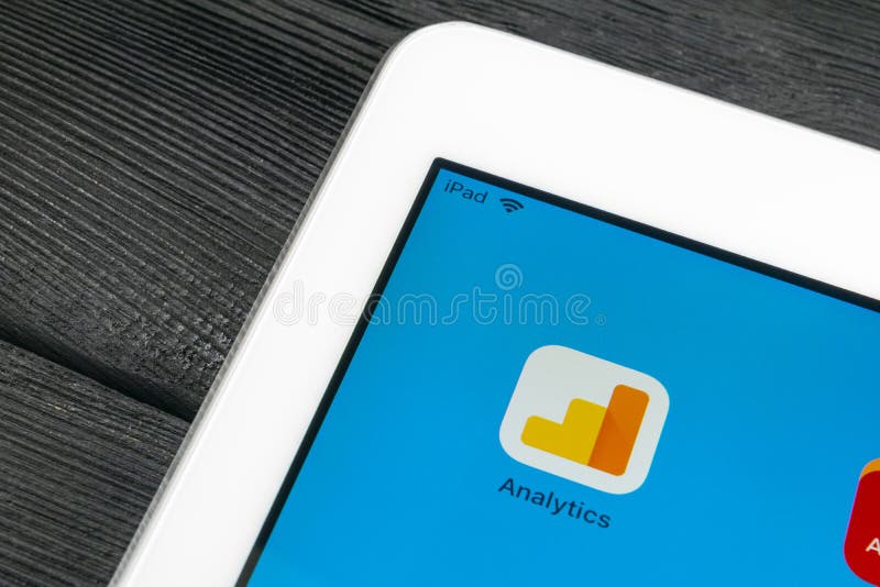 Google Analytics Application Icon on Apple IPad Pro Screen Close-up ...