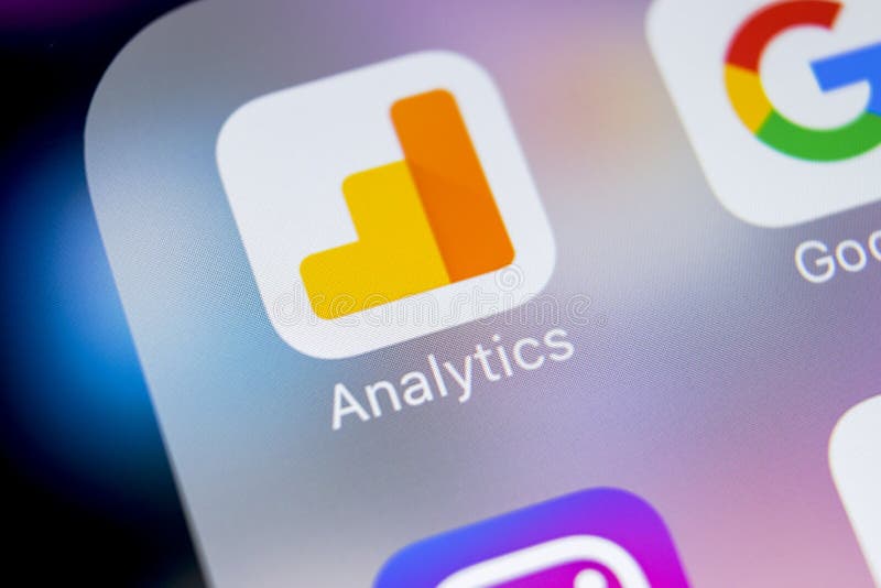 Google Analytics Application Icon on Apple IPhone X Screen Close-up ...