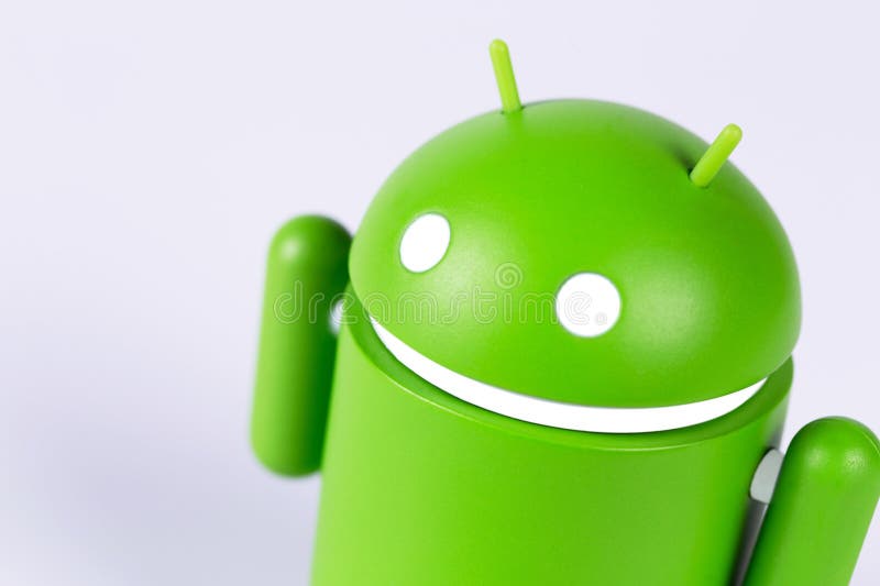 Android Symbol Figure on the White Background. Android is the O ...