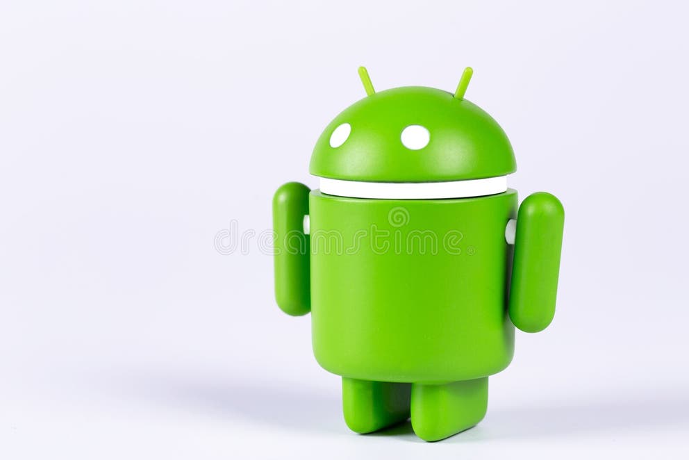 Google Android Figure on a White Background. Google Android is the ...