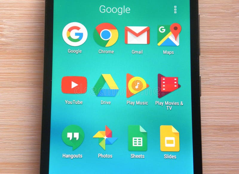 Google Apps on Mobile Phone Editorial Photography - Image of logo, maps ...
