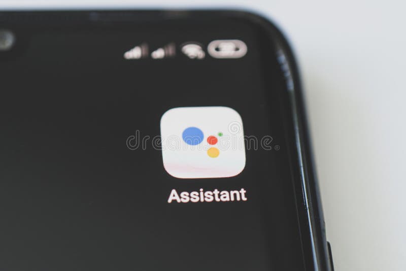 Google Assistant Logo on Smartphone. April 8, 2021, Barnaul, Russia ...