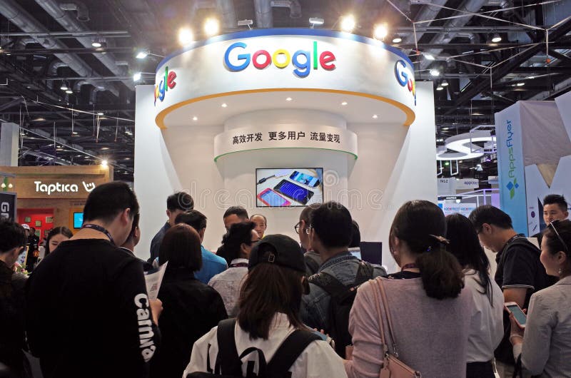 Google Booth in ICT Exhibition Editorial Stock Image - Image of ...
