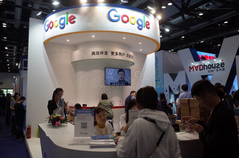 Google Booth in ICT Exhibition Editorial Photography - Image of beijing ...