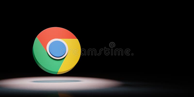 Google Chrome Logo Spotlighted on Black Background Editorial ...