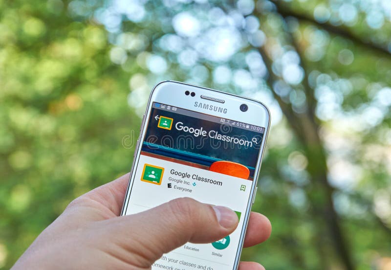 Google Classroom app editorial photography. Image of payment - 72123132