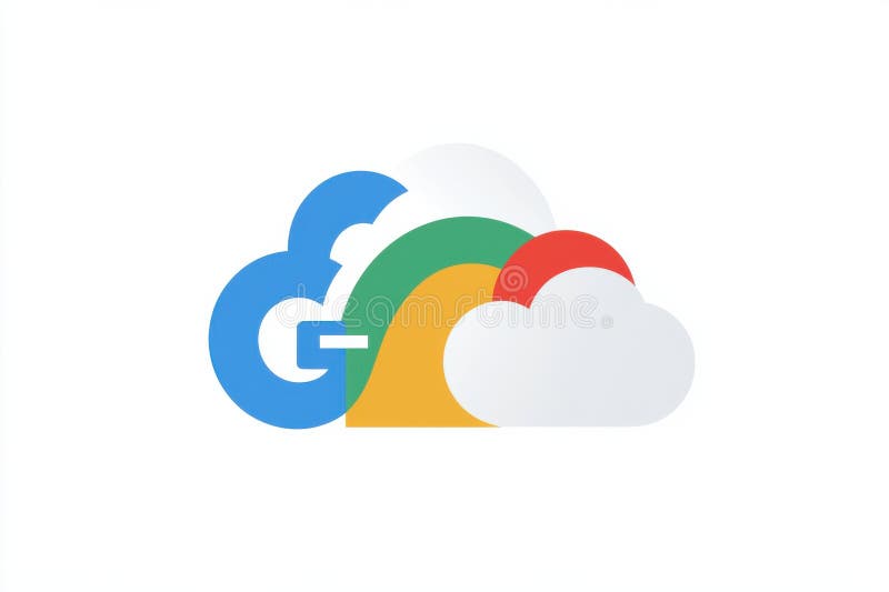 Google Cloud Logo Surrounded by Vibrant Colors in a Cloudy Atmosphere ...