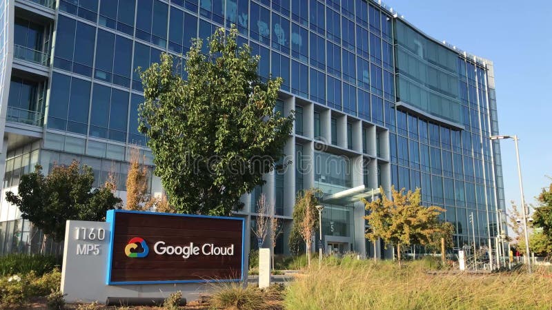 Google Cloud Sign is Displayed at Google Campus Stock Video - Video of ...