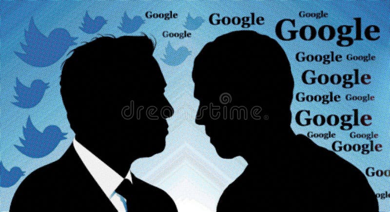 Google Co-founder Larry Page and Twitter Owner Elon Musk Editorial ...