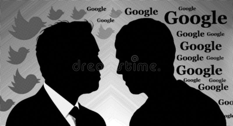 Google Co-founder Larry Page and Twitter Owner Elon Musk Editorial ...