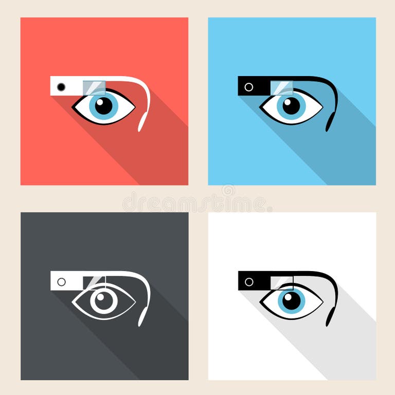 Google glasses icon set stock vector. Illustration of glasses - 41937633