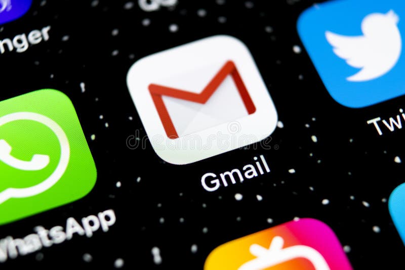 Google Gmail Application Icon on Apple IPhone X Smartphone Screen Close ... Google Gmail Application Icon on Apple IPhone X Smartphone Screen Close ...