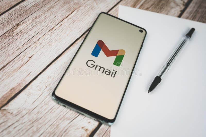 Google Gmail Logotype on Smartphone Editorial Stock Photo - Image of ...