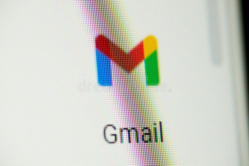 Google Gmail Symbol on Screen. Chernihiv, Ukraine - January 15, 2022 ...