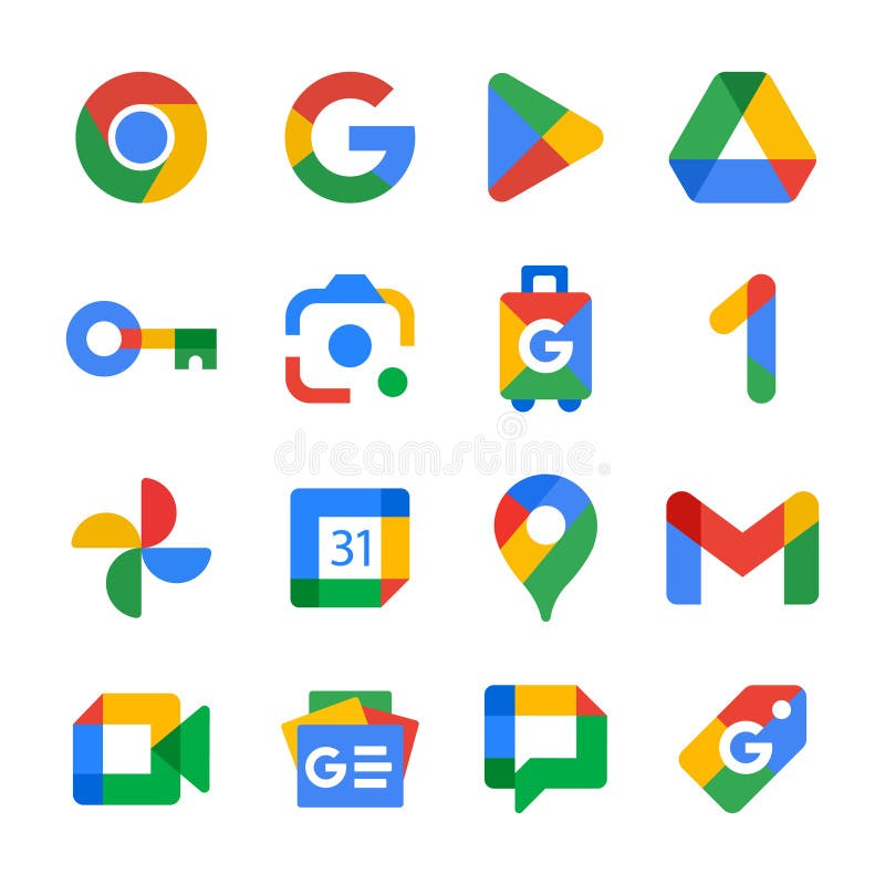Google Icons Editable Design Editorial Photography - Illustration of ...