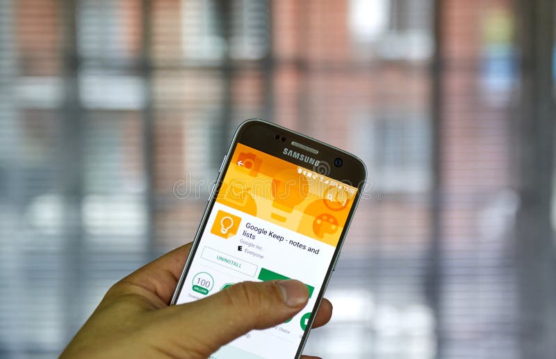 Google Keep Mobile Application. Editorial Image - Image of closeup ...