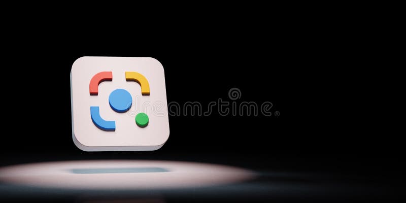 Google Lens App Icon Spotlighted on Black Background Editorial Stock ...