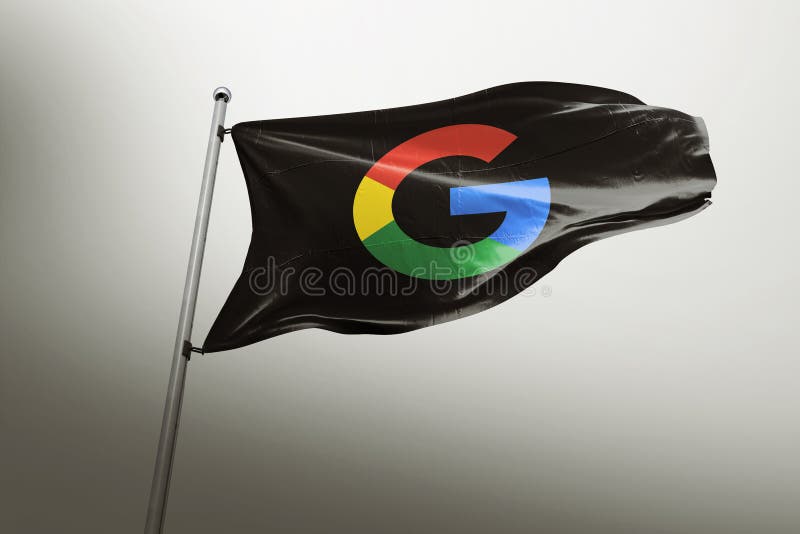 Google Flag with Old Logo 2015 Editorial Stock Photo - Illustration of ...