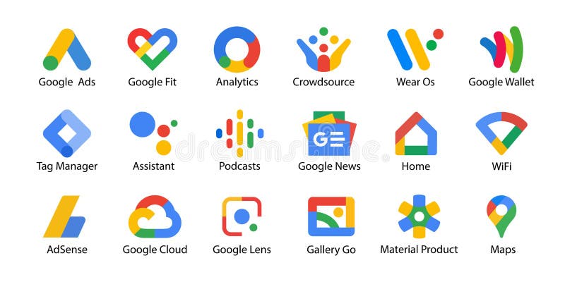 Google LLC Applications De Google Logotypes Officiels De Google Apps ...