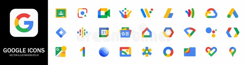 Google LLC. Apps from Google. Official Logotypes of Google Apps ...