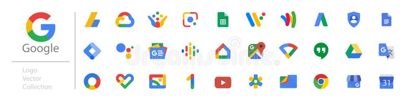Google LLC. Apps from Google. Official Logotypes of Google Apps ...