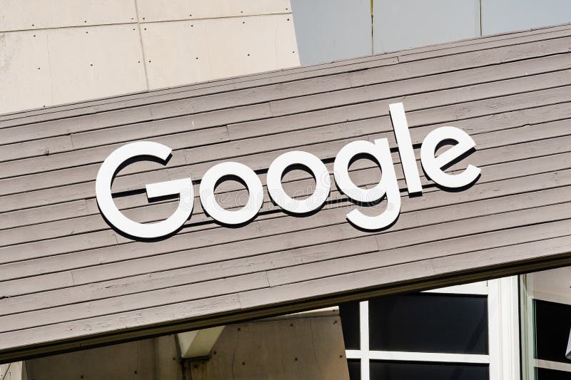 Google Logo on One of the Buildings Situated in Googleplex Editorial ...