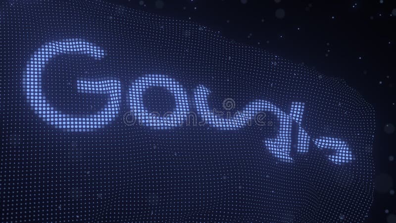GOOGLE Logo on a Waving Digital Flag, Looping 3d Animation Stock Video ...