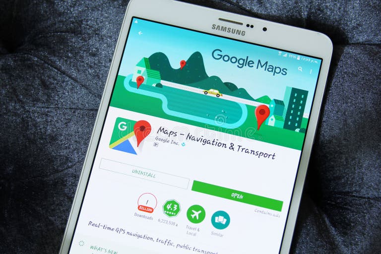 Google maps app editorial photo. Image of vector, google - 74944191