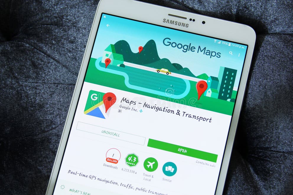 Google maps app editorial photo. Image of vector, google - 74944191