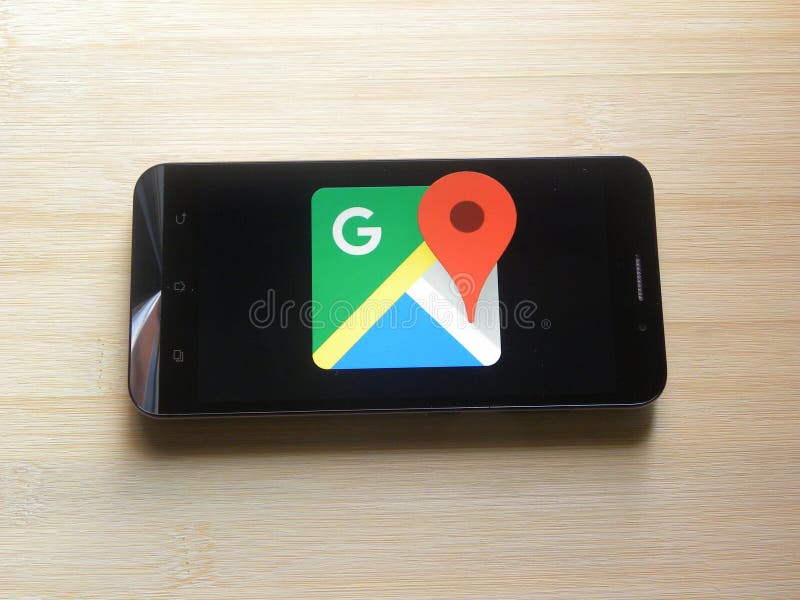 Google Maps on Mobile Phone Editorial Stock Photo - Image of mapping ...