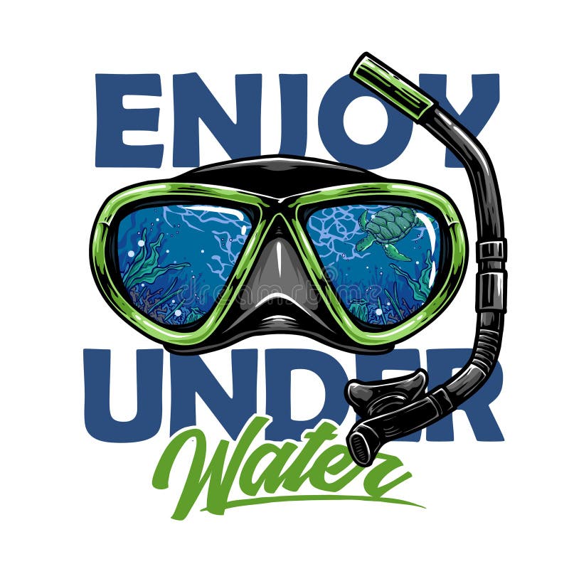Google Mask for Snorkeling and Diving Vector Illustration Stock Vector ...
