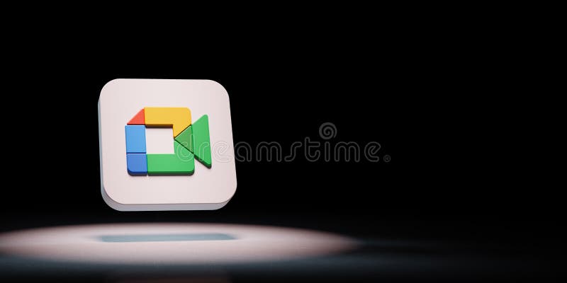 Google Meet Logo Spotlighted on Black Background Editorial Image ...