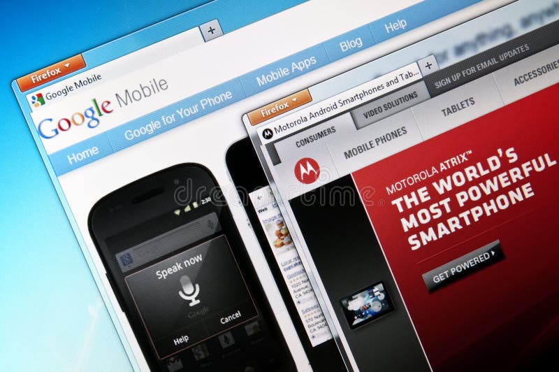 Google Mobile and Motorola Mobility Editorial Stock Image - Image of ...